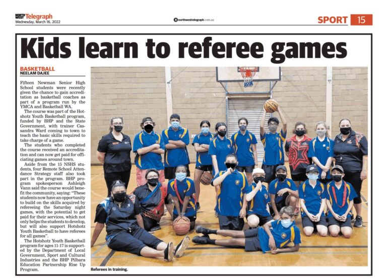 Newman Rise Up Basketball Umpiring Article: “Kids learn to referee ...